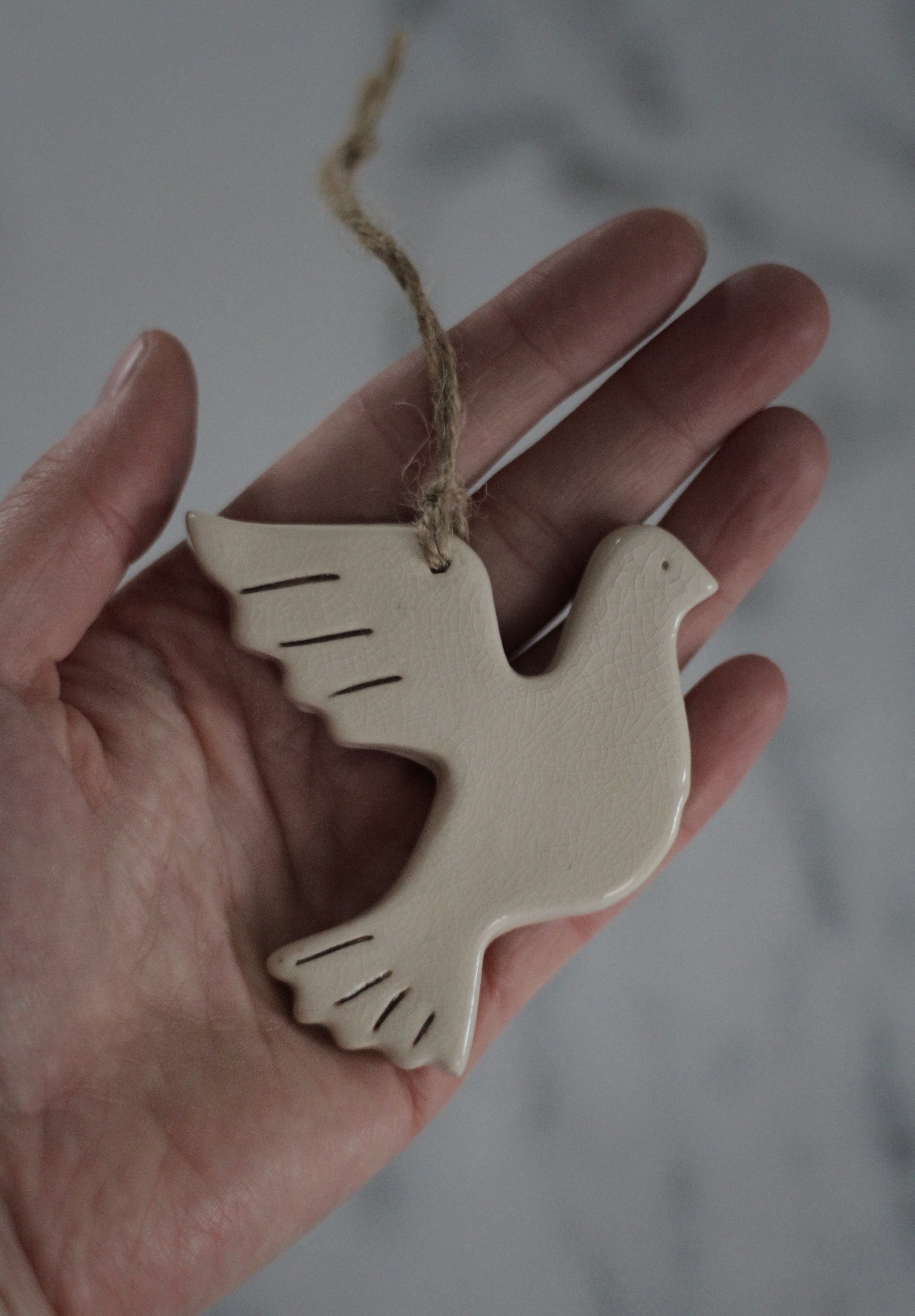 Handmade Ceramic Turtle Dove Decoration – Hare & Wilde