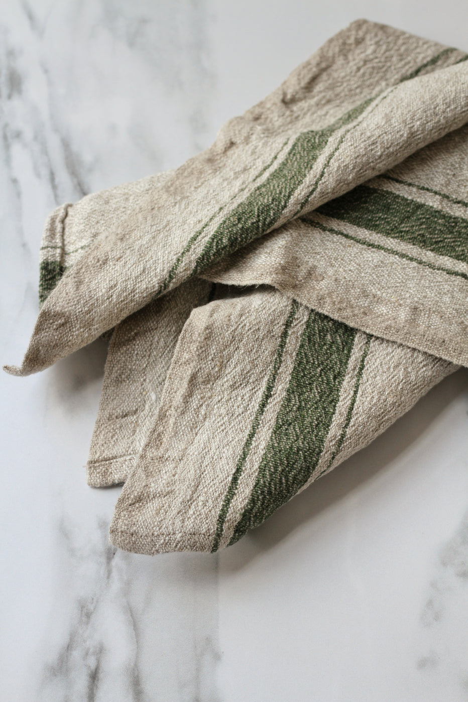 Rustic Linen Tea Towel - Green – Hare & Wilde